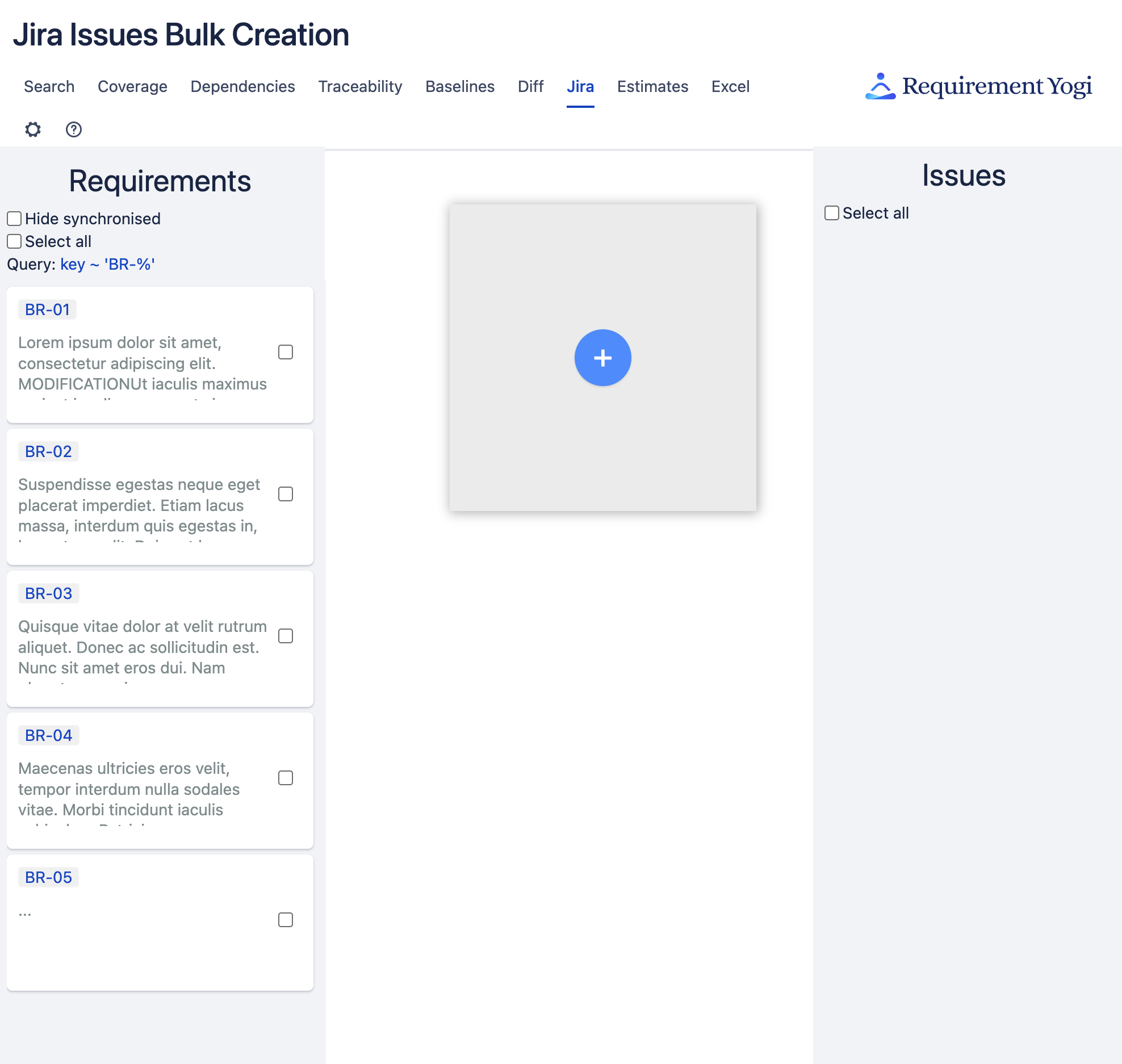 Jira Issues Bulk Creation from requirements